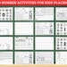 Number Activities for Kids Placemat Recognition Number Sense Math ...