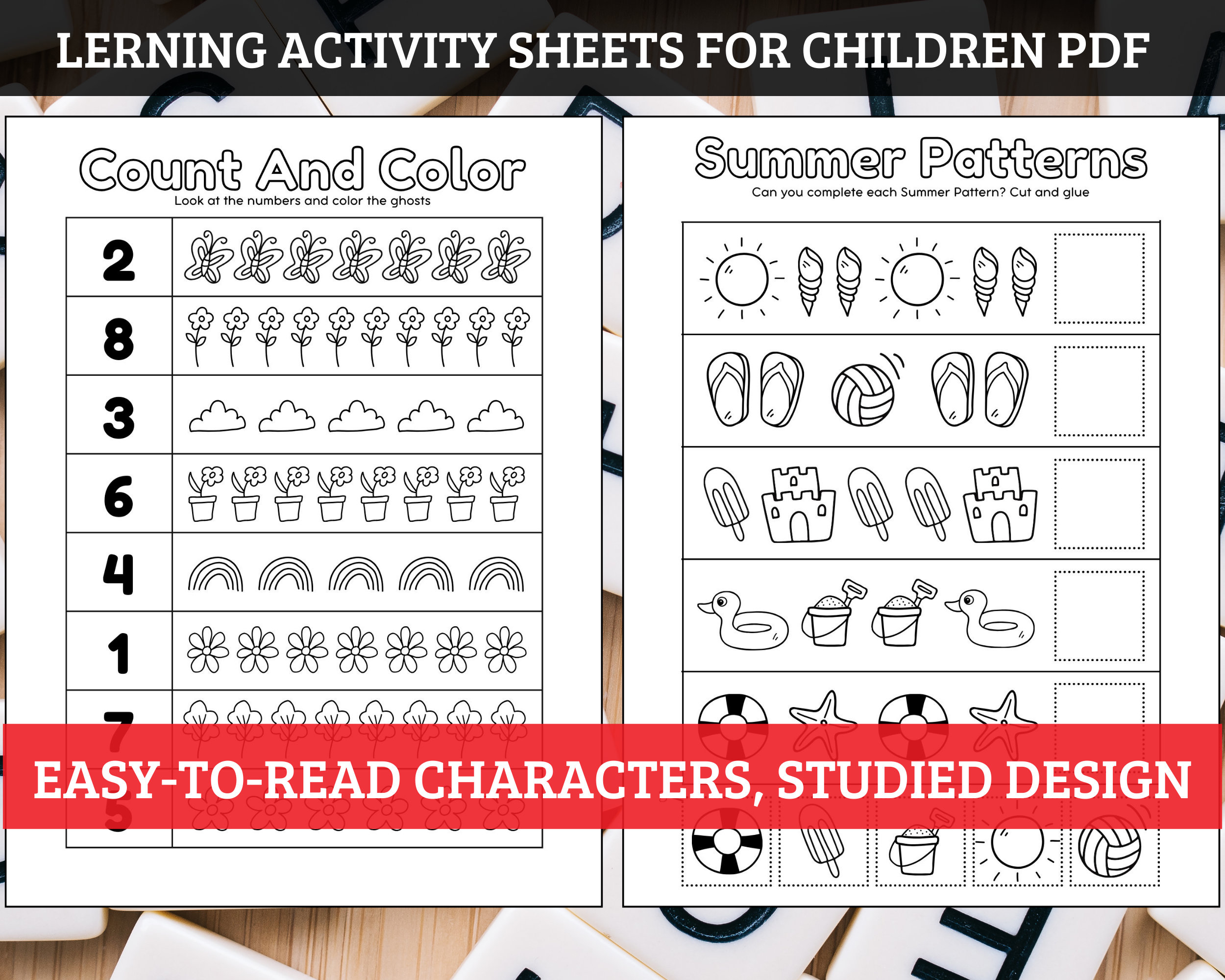 Summer Worksheets for Kids Printable Activities, Coloring Summertime ...