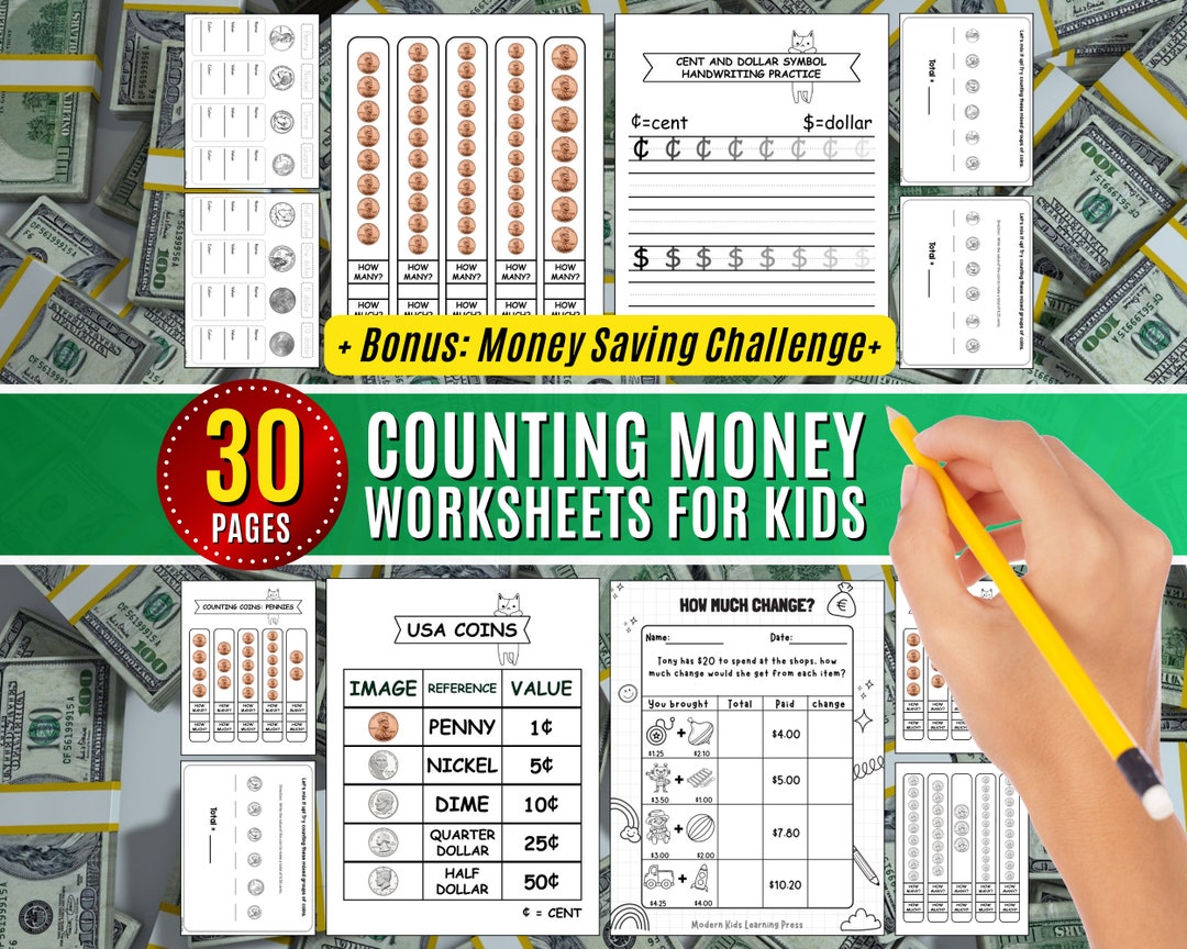 Worksheet Financial Literacy for Kids, Classroom Money Activity ...