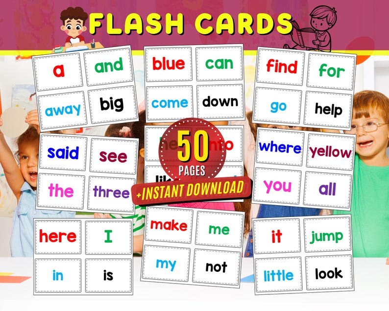 Fry Sight Words Printable Worksheets Flash Cards High-frequency ...