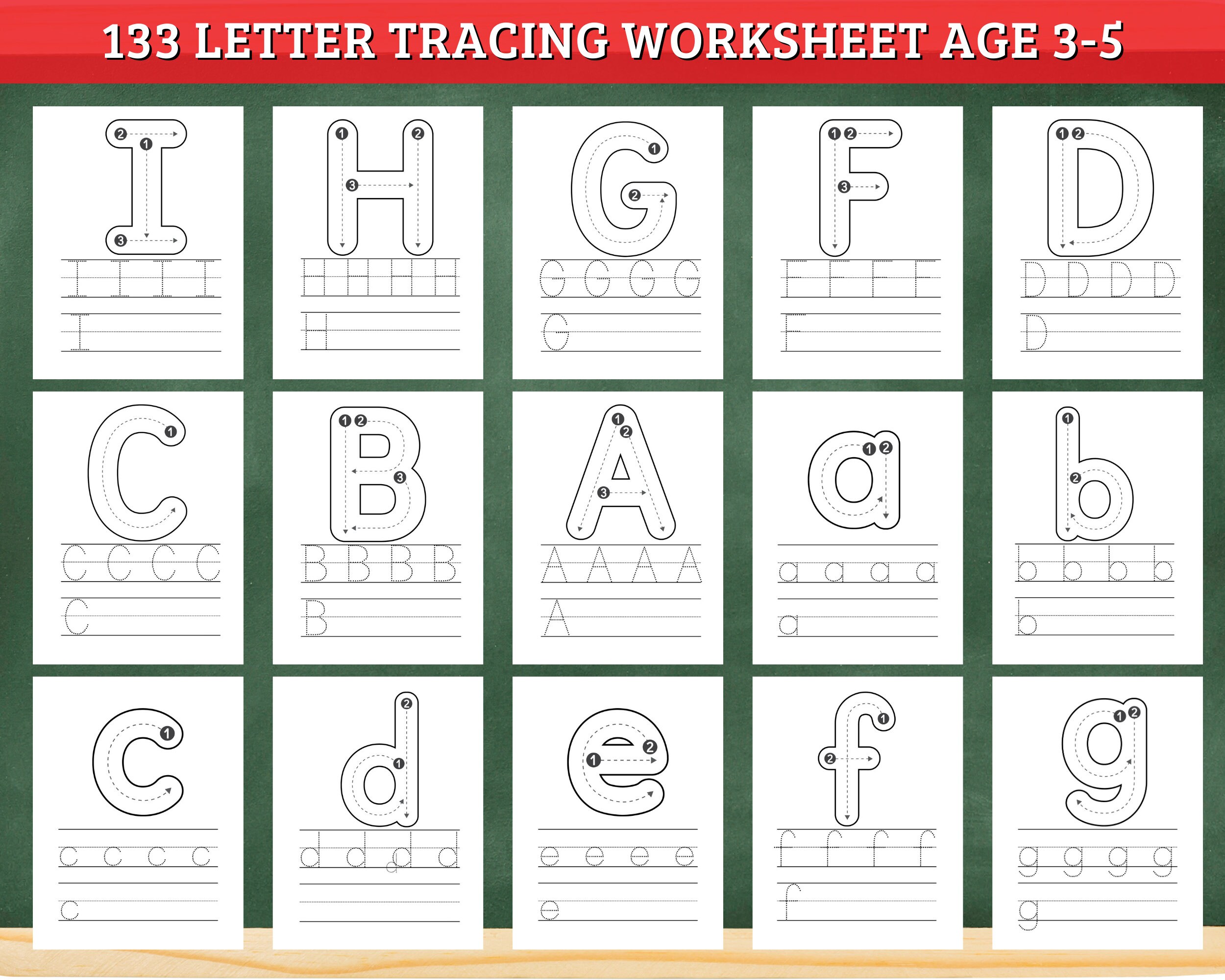 Letter Tracing Guide Worksheets Alphabet Tracing Sheets Abc, Printable ...