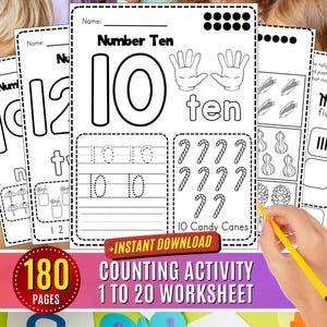 Counting 1-10 Activities for Preschool Worksheet Math Count Games ...