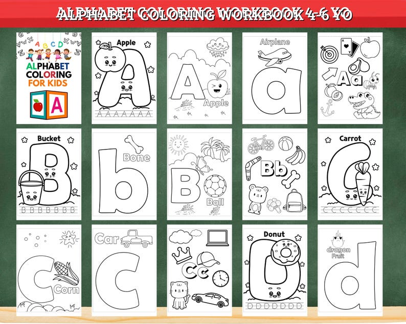 Alphabet Coloring Letter Abc Worksheet Printable Colouring Alphabet ...