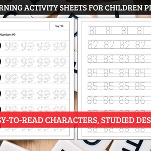 Number Tracing Worksheet Pdf 1 100 Learning Number to 20 Trace Practice ...