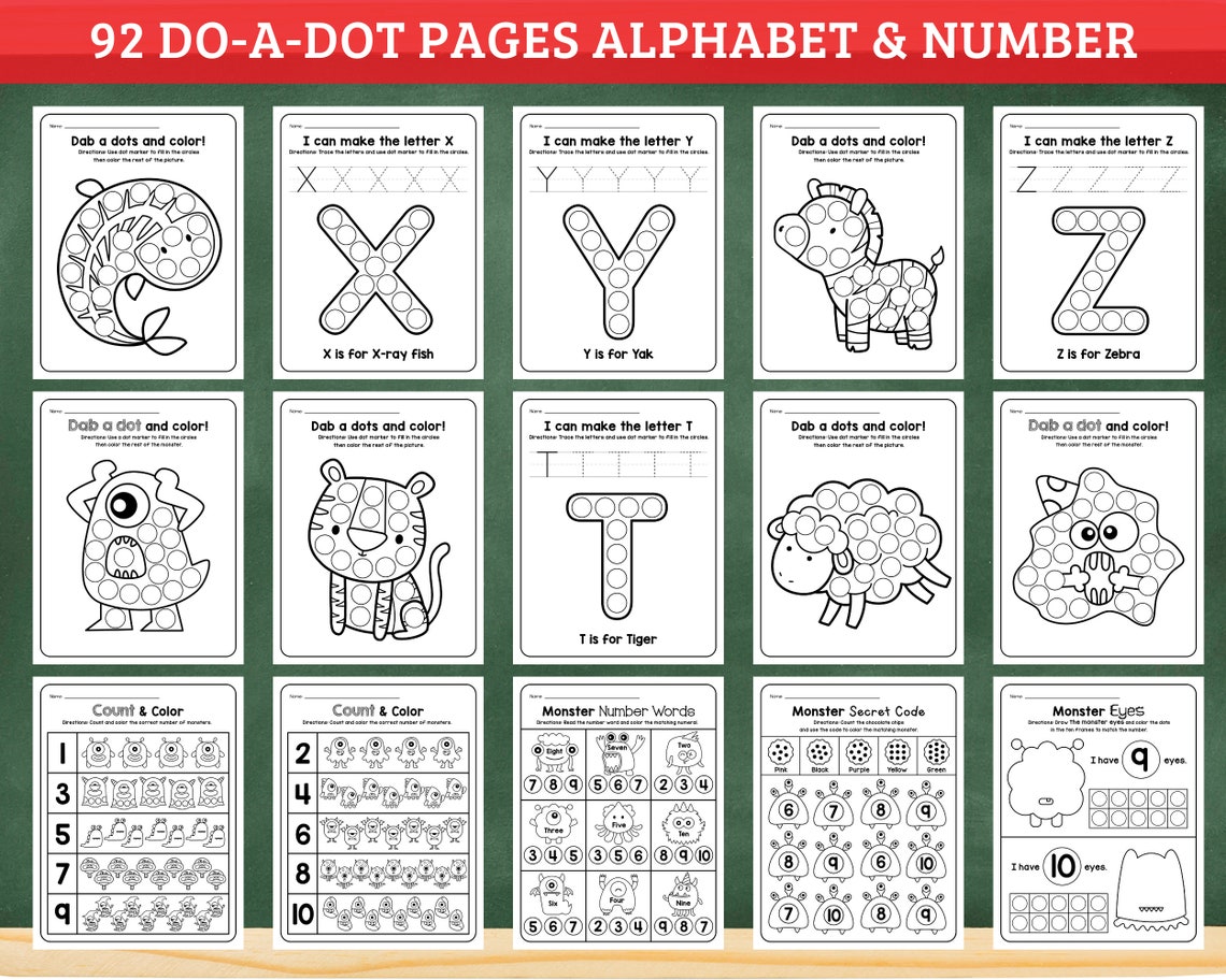 Worksheet Dot Marker Letters Coloring Alphabet Animal ABC Do a Dot ...
