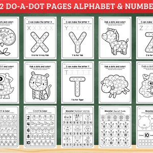 Worksheet Dot Marker Letters Coloring Alphabet Animal ABC Do a Dot ...