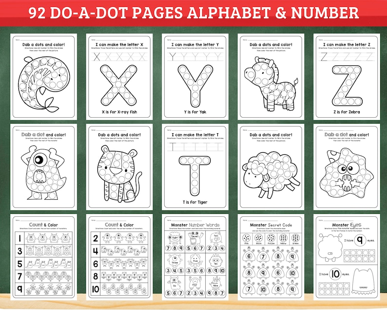 Worksheet Dot Marker Letters Coloring Alphabet Animal ABC Do a Dot ...
