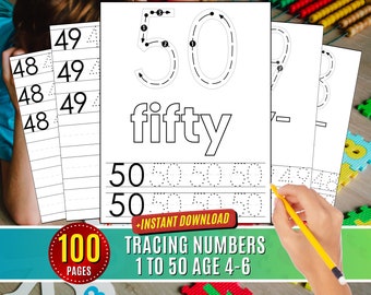 Number Tracing Worksheet Pdf 1 100 Learning Number Writing Practice to ...