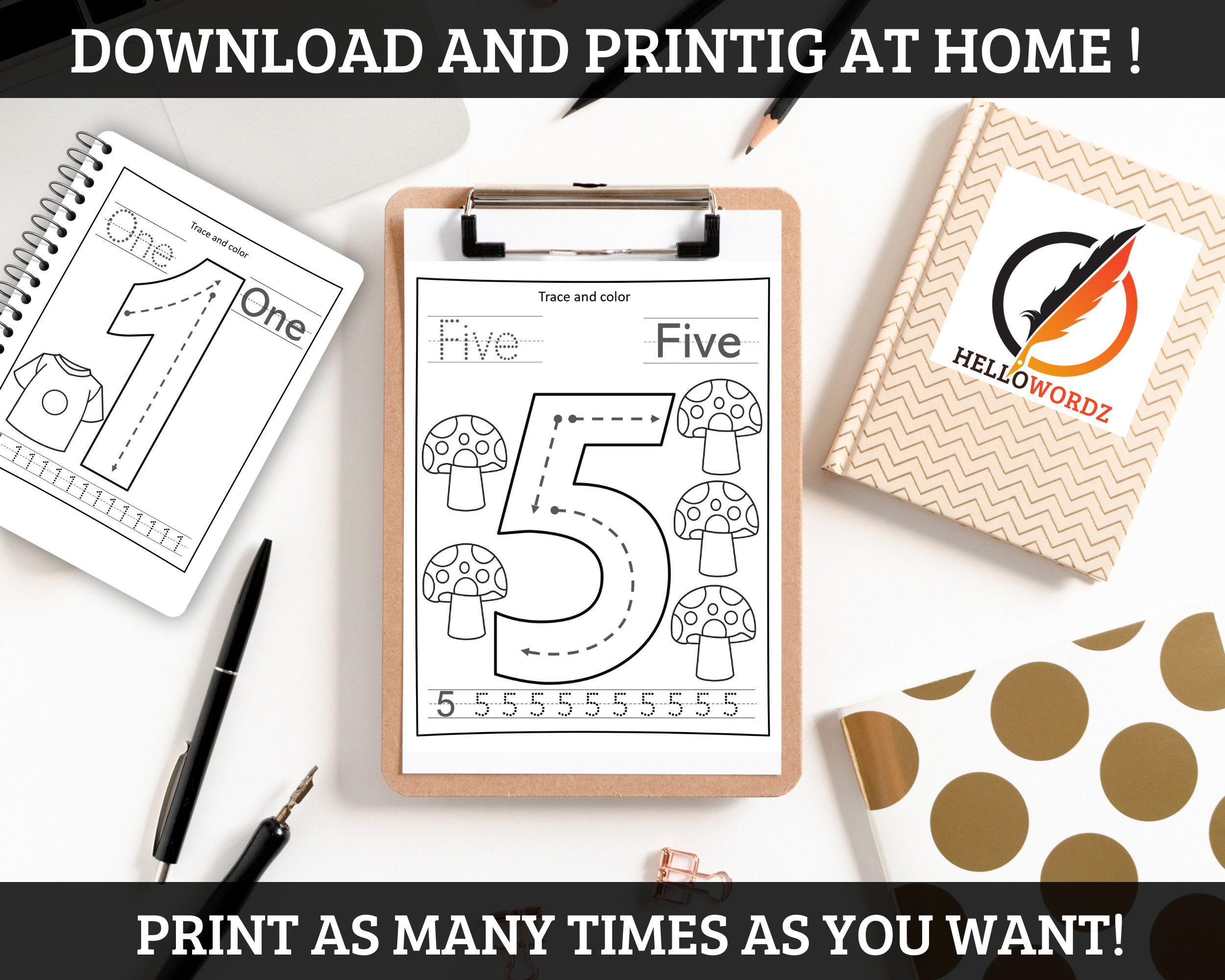 Tracing Worksheets Bundle Number Tracing Letters Activity Worksheets ...