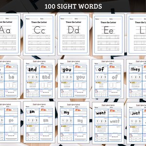 Sight Words Worksheets Let's Learn Printable Learning Alphabet ...