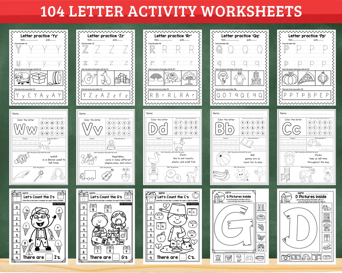Tracing Worksheets Bundle Number Tracing Letters Activity Worksheets ...