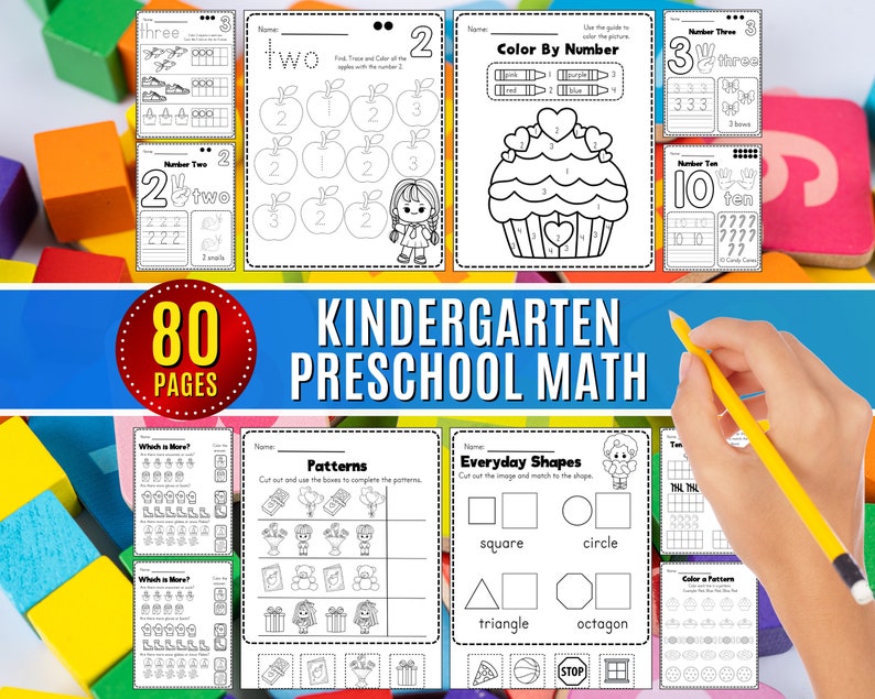 Kindergarten Math Worksheets Number Practice Printables Counting ...