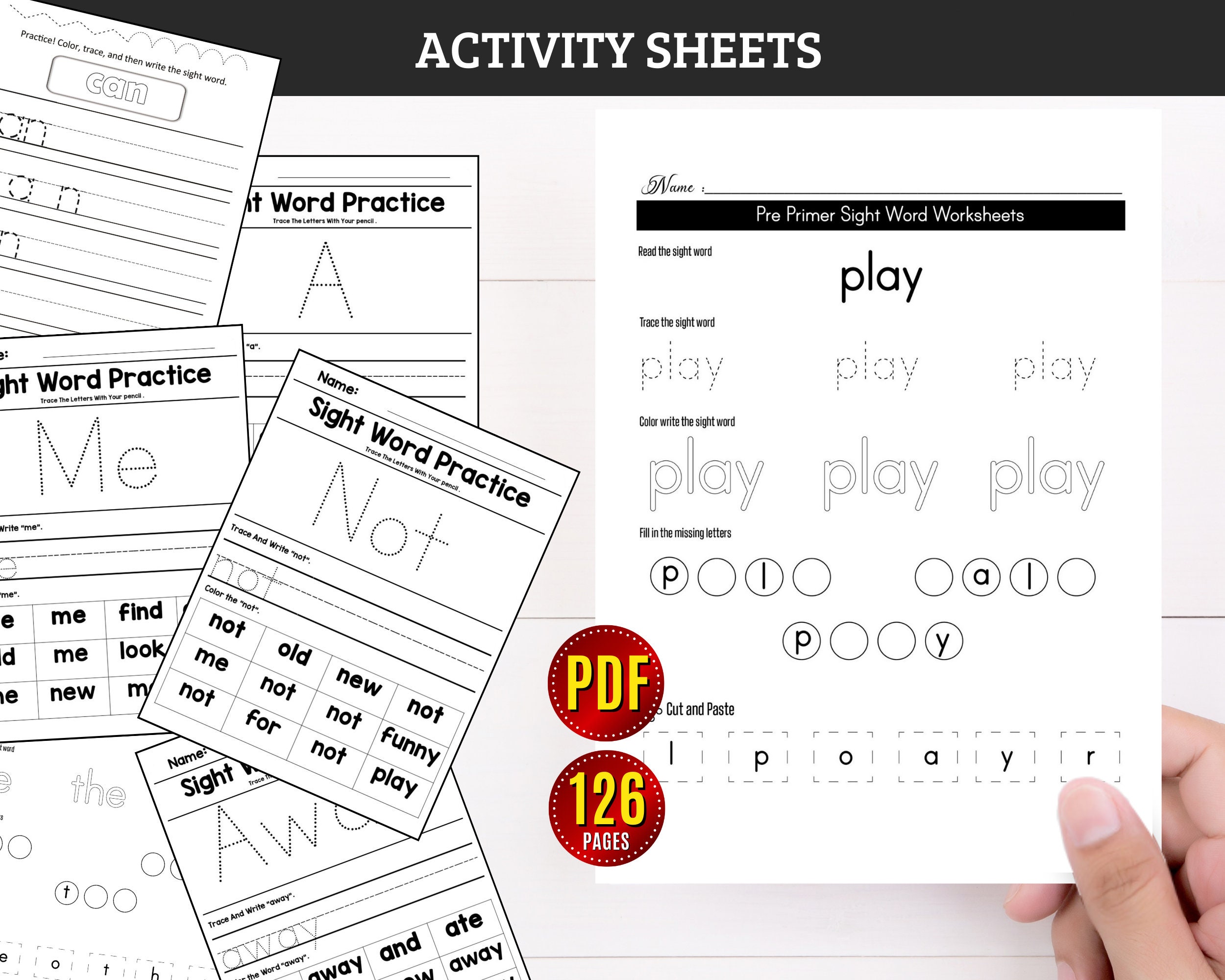 Dolch Sight Word Worksheets Kindergarten High Frequency Printable ...