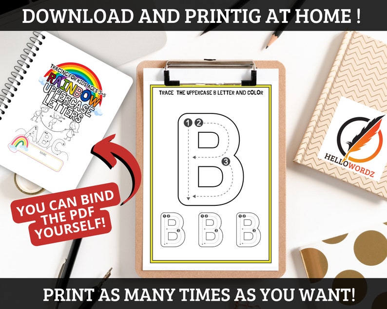 Tracing Worksheets Letters Alphabet Numbers and Line Bundle Printable ...