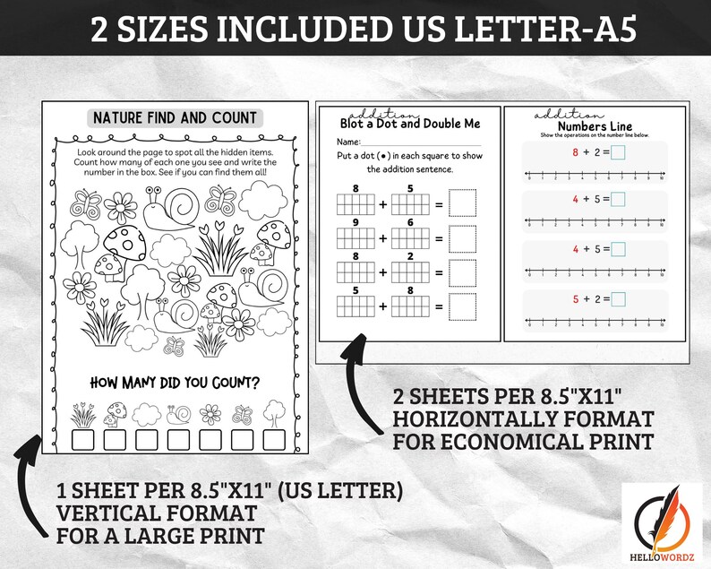 Counting Activity Number Lines Count to 10 Ten Frame Printable Count ...