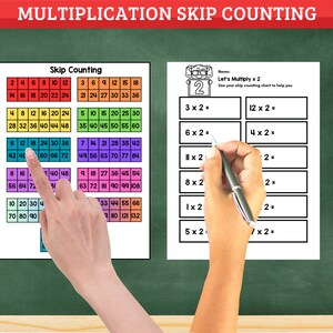 Multiplication Facts Worksheets: Skip Counting Charts (digital Download ...