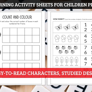 Counting Worksheet Activity for Kindergarten Counting to 10 Learning ...