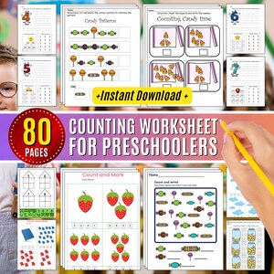 Learn to Count to 10 Worksheet Math Kindergarten, Let's Count and Color ...