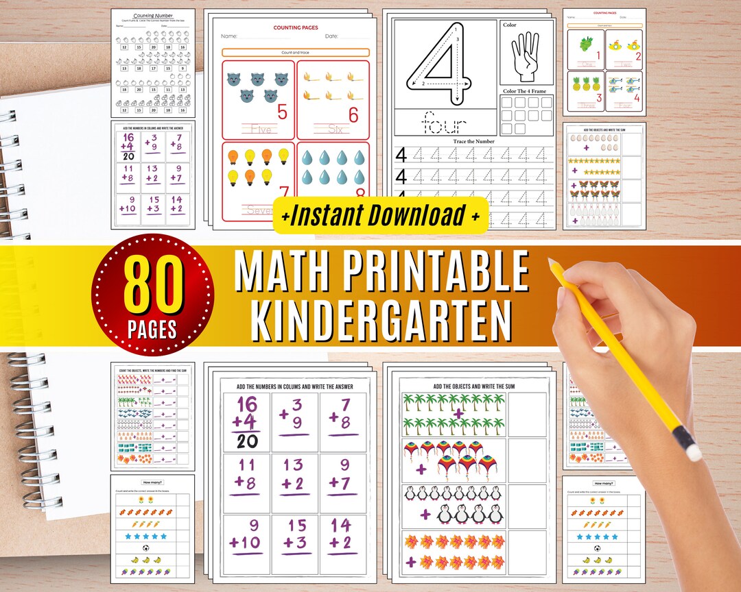Kindergarten Math Worksheets Printable Preschool, Learning Numbers ...