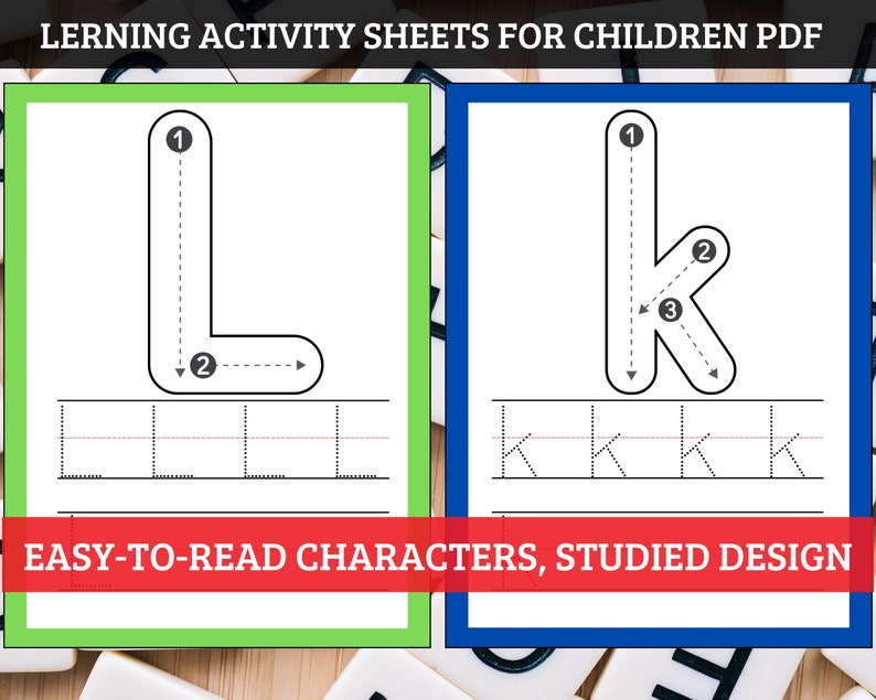 Tracing Alphabet Worksheets Letter Learning Abc Traceable Sheets ...