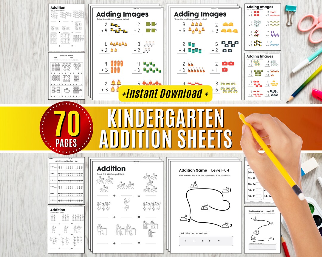 Kindergarten Addition Worksheets Counting Printable Preschool Math ...