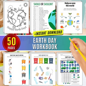 Earth Day Activity Workbook Themed Recycling Activity Worksheets ...