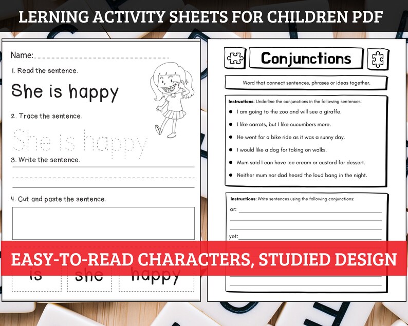 Literacy Activities for Kindergarten Worksheets Activities Sentence ...