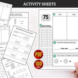 Place Value Worksheet Kindergarten Activity Book for Kids, Math ...