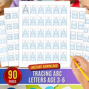 Tracing Letters Worksheets Bundle Traceable Alphabet Writing Practice ...