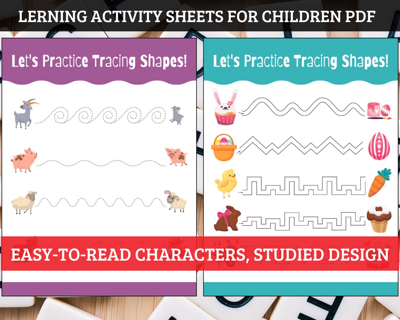 Tracing Worksheets Printable Pen Control Line Trace Shape Learning ...