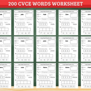 Long Vowel Sounds Worksheets Cvce Games Sight Words Printable Learning ...