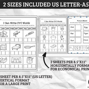 Cvc Worksheets Words Phonics, Sight Word Printable Learning CVC ...