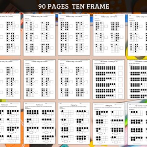 Ten Frame Printable Worksheet Counting to 20 Learning Visual Count 1-20 ...