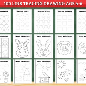 Tracing Worksheets Letters Alphabet Numbers and Line Bundle Printable ...