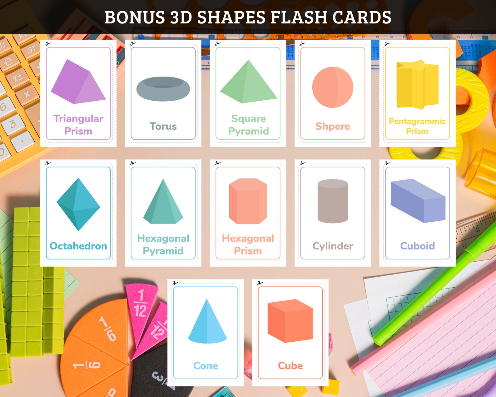 Printable 3d Shapes Nets Activity Learning Shape Geometric Cutout 3D ...