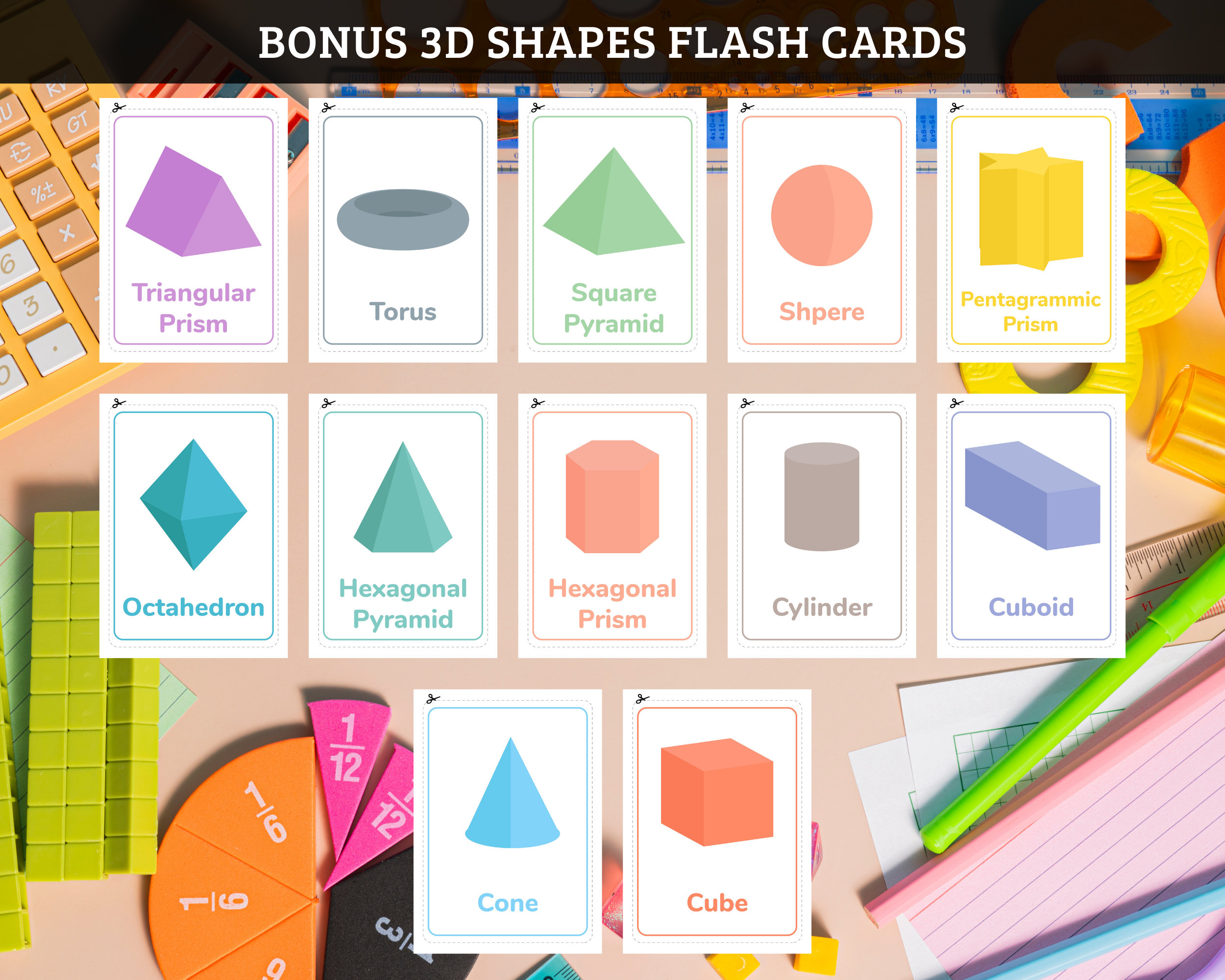 Printable 3d Shapes Nets Activity Learning Shape Geometric Cutout 3D ...