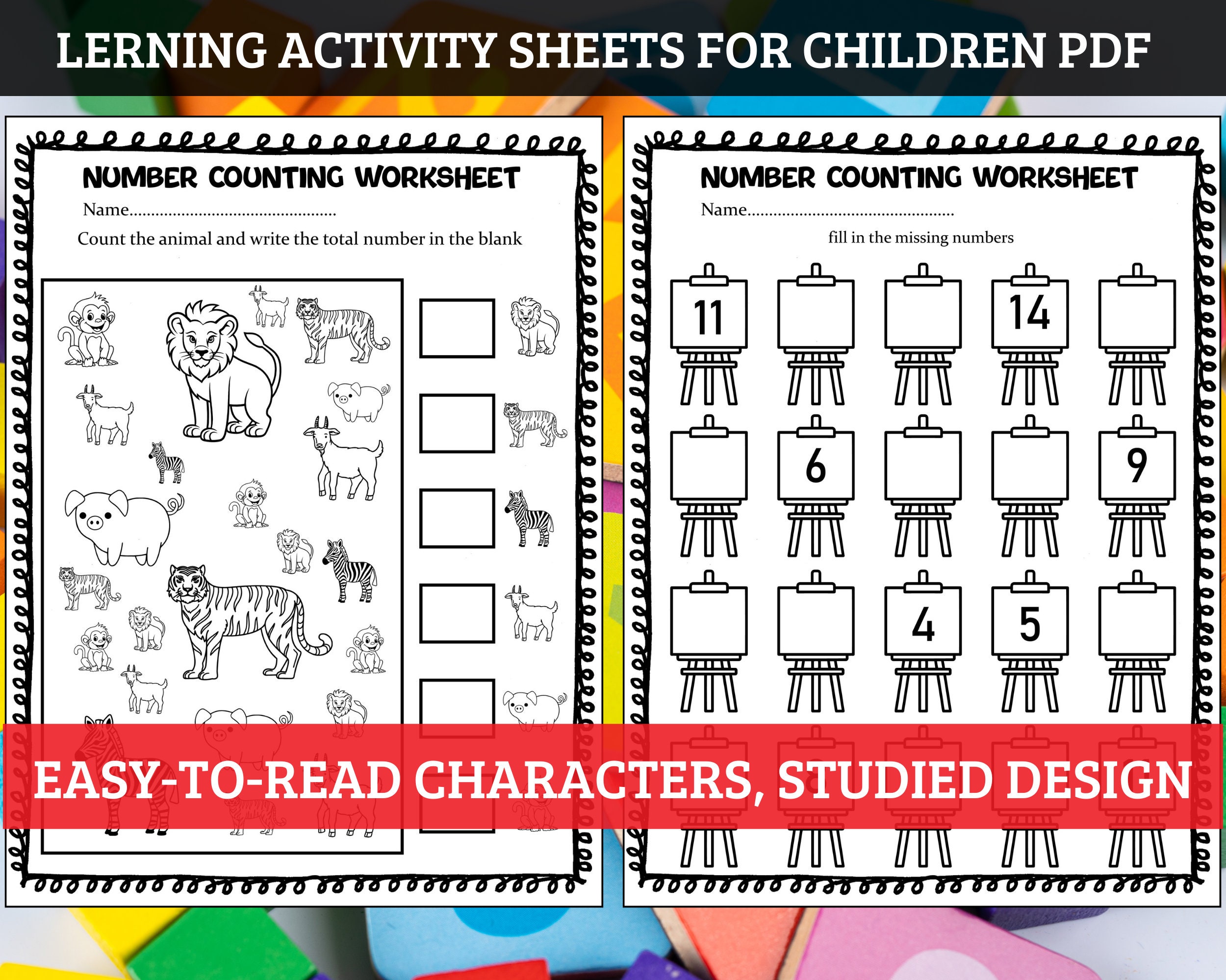 Math Worksheets Kindergarten Counting to 20 Learning Count 1-20 Math ...