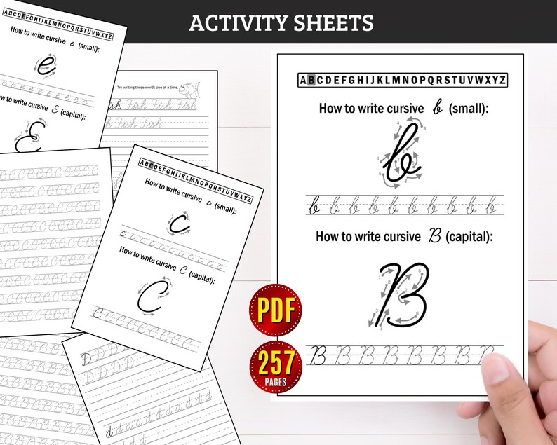 Cursive Handwriting Workbook for Kids American Cursive Practice ...