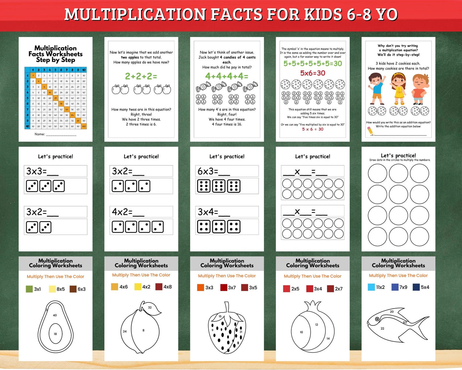 Multiplication Facts Worksheets Practice, Times Tables Practice, Skip ...