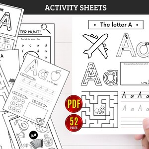 Preschool Letter A Worksheet Tracing Letters of Week Pre-k Activity ...