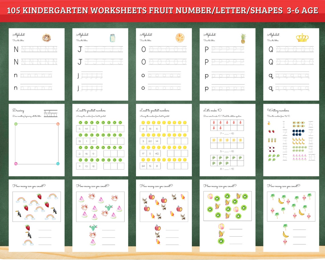 Worksheet Preschool Learning Activities, Bundle Digital Pre-k K ...