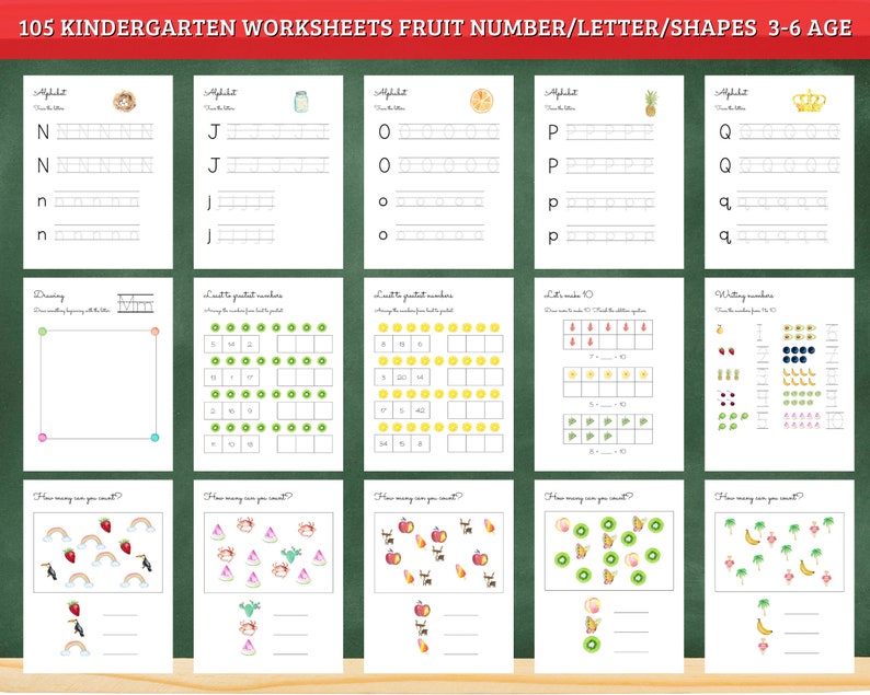 Worksheet Preschool Learning Activities, Bundle Digital Pre-k K ...