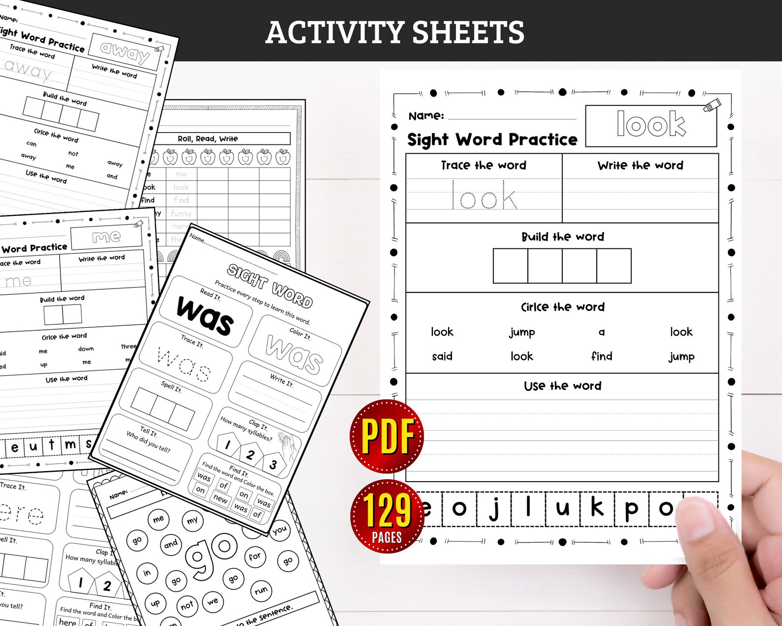 100 Sight Words High Frequency Handwriting and Spelling Activity ...