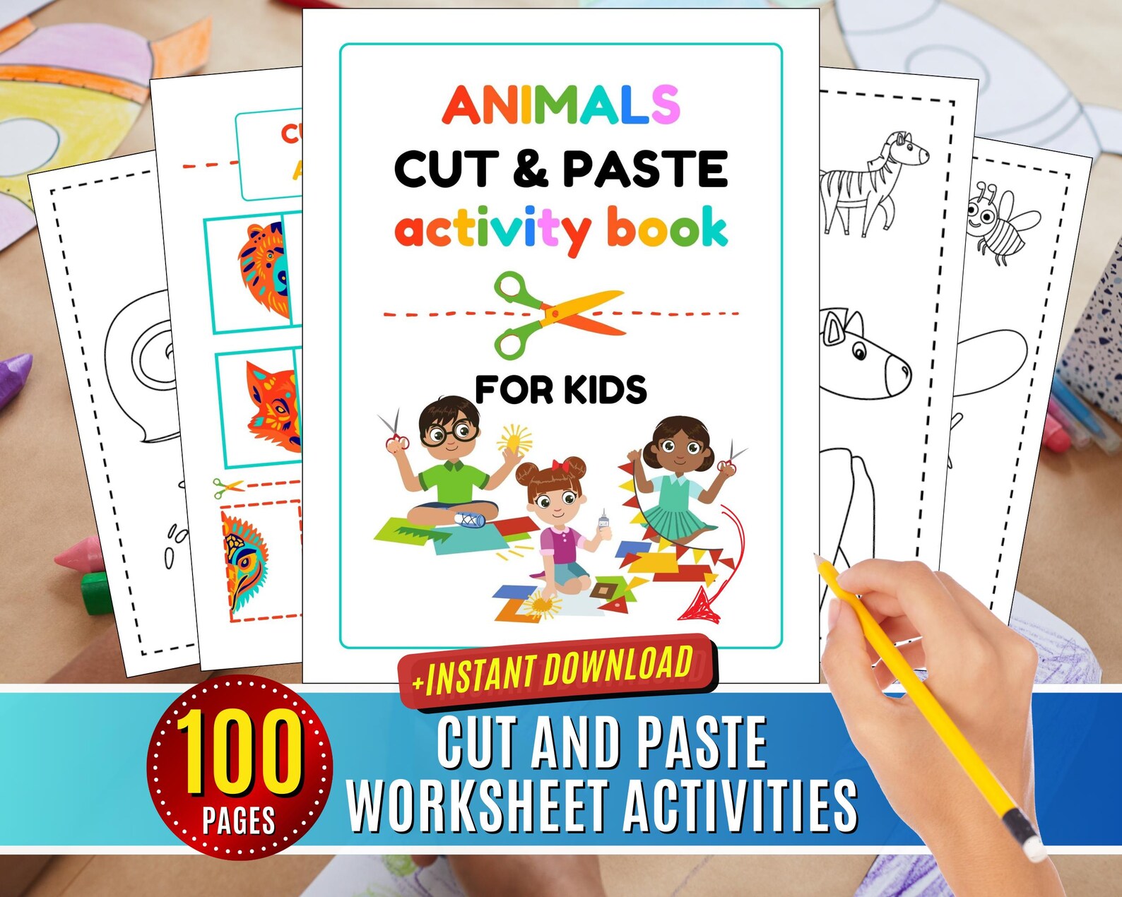 Cut and Paste Worksheet Activities Practice Sheets Cut and Glue ...