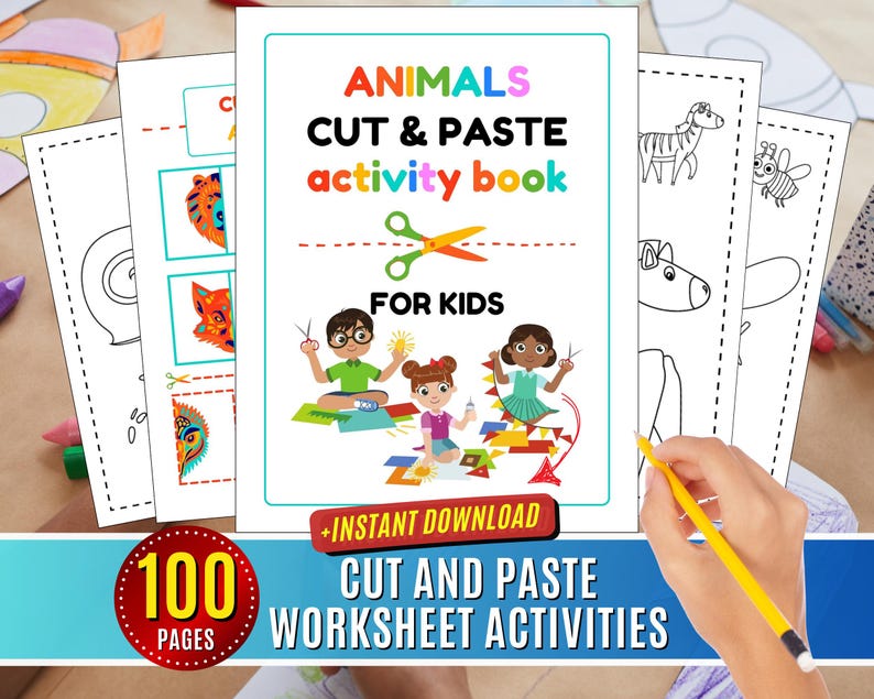 Cut and Paste Worksheet Activities Practice Sheets Cut and Glue ...