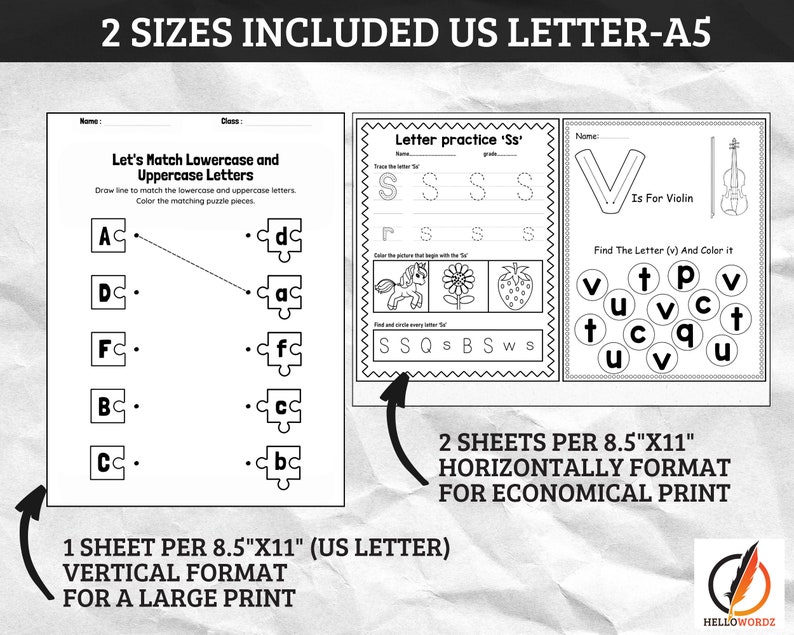 Alphabet Worksheets for Kids, Abc Traceable Letter English for ...