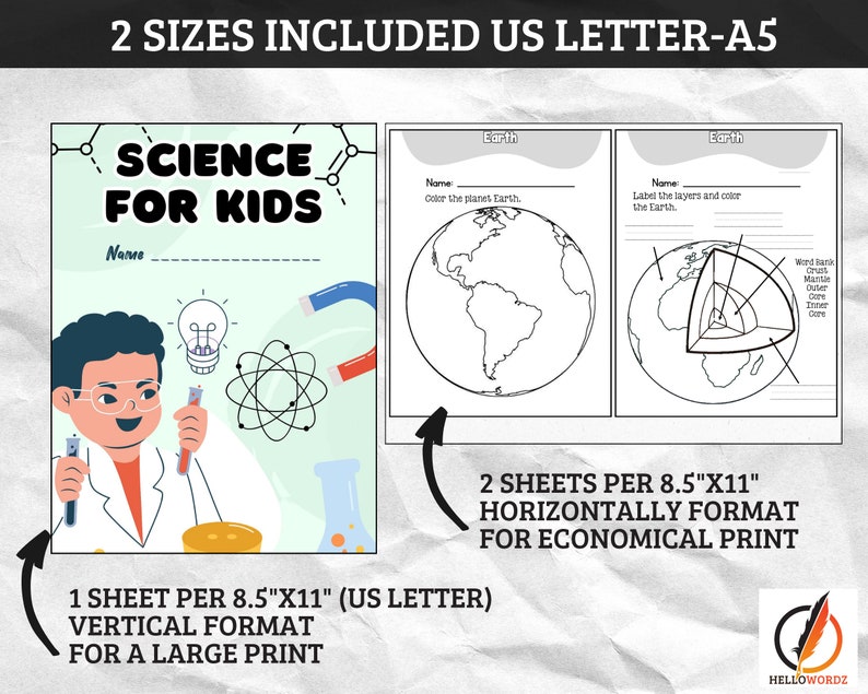 Science Worksheets Unit Study Activity Workbook Elementary Learning ...