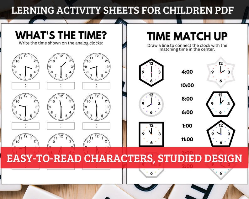 Learn to Tell Time Worksheets Teaching Time Clock, Time Sheets Watch ...
