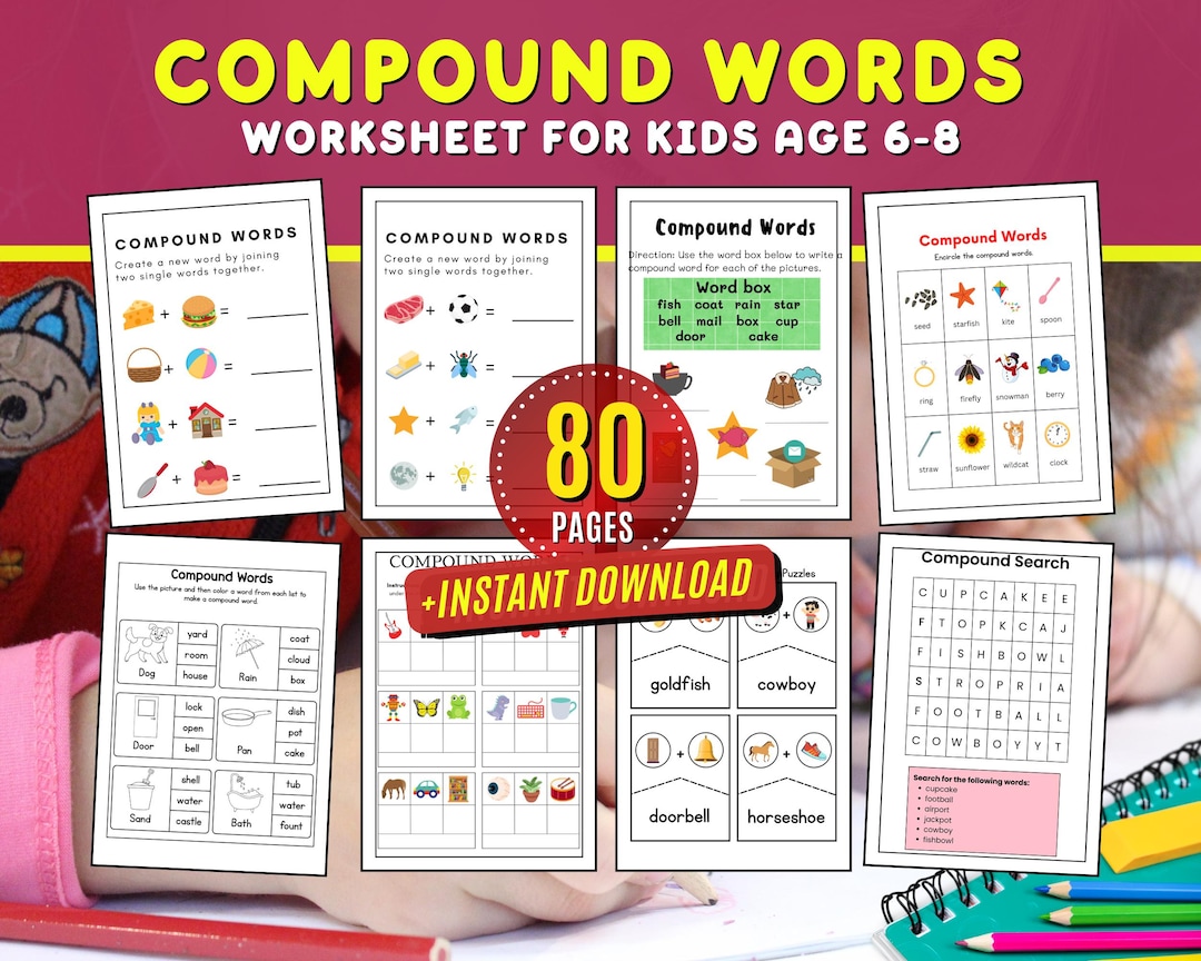 Compound Words Worksheets Books Printable Activities Words, Phonics ...
