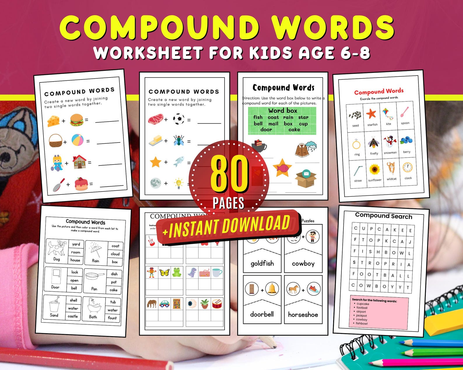 Compound Words Worksheets Books Printable Activities Words, Phonics ...